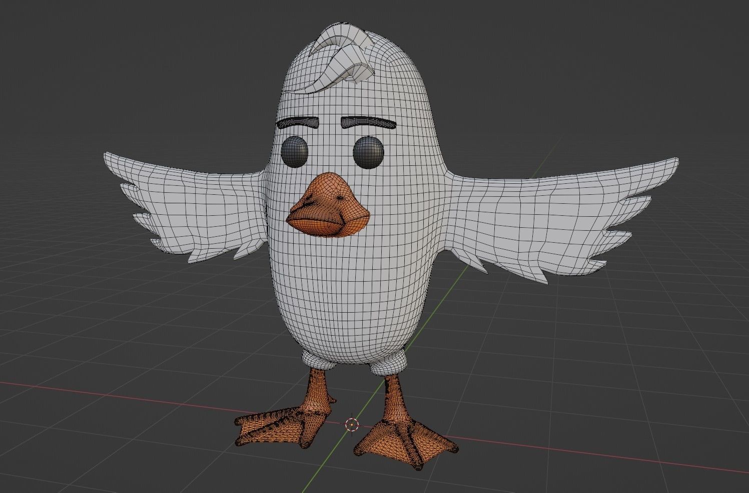 3D model Cartoon Bird Duck - Rigged high and low poly VR / AR / low ...