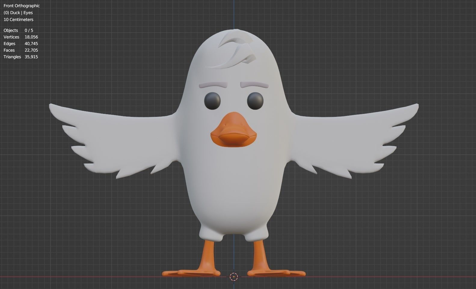 3D model Cartoon Bird Duck - Rigged high and low poly VR / AR / low ...