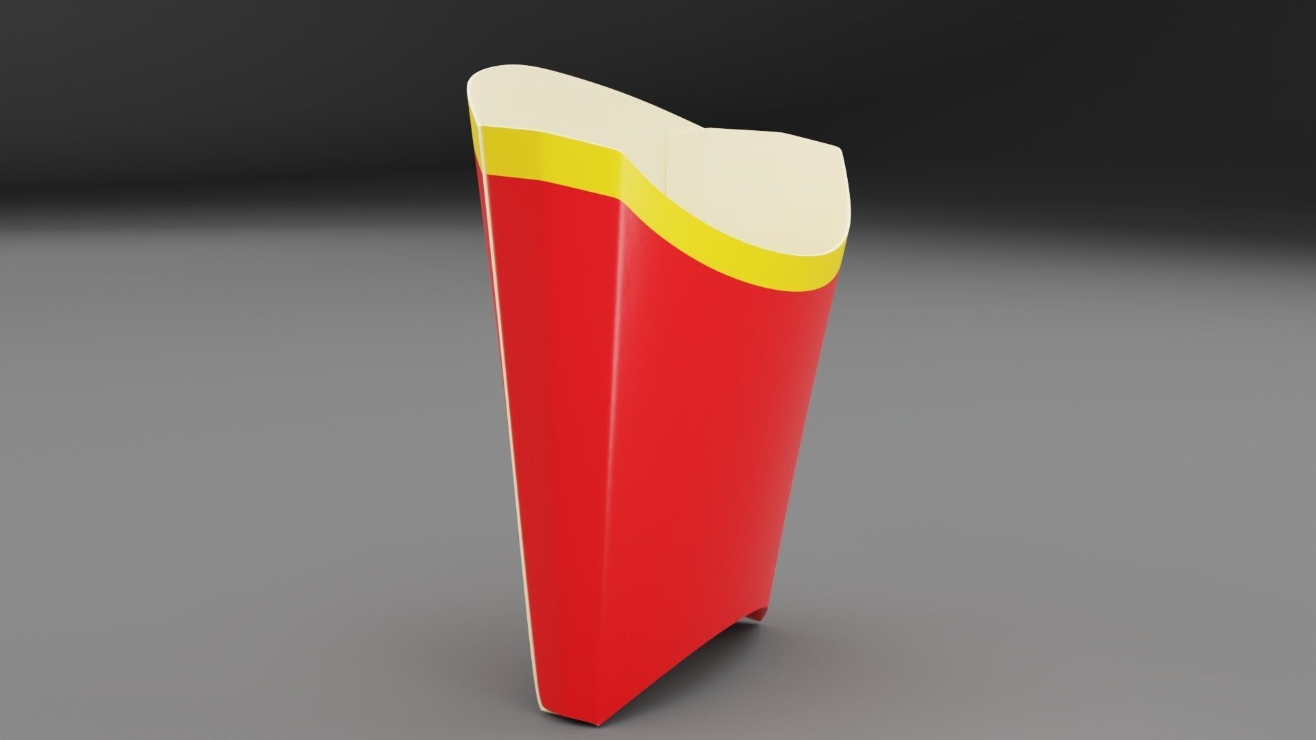 3D model Empty packages french fries box VR / AR / low-poly | CGTrader