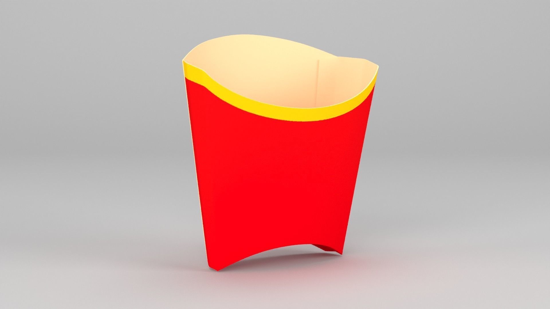 3D model Empty packages french fries box VR / AR / low-poly | CGTrader