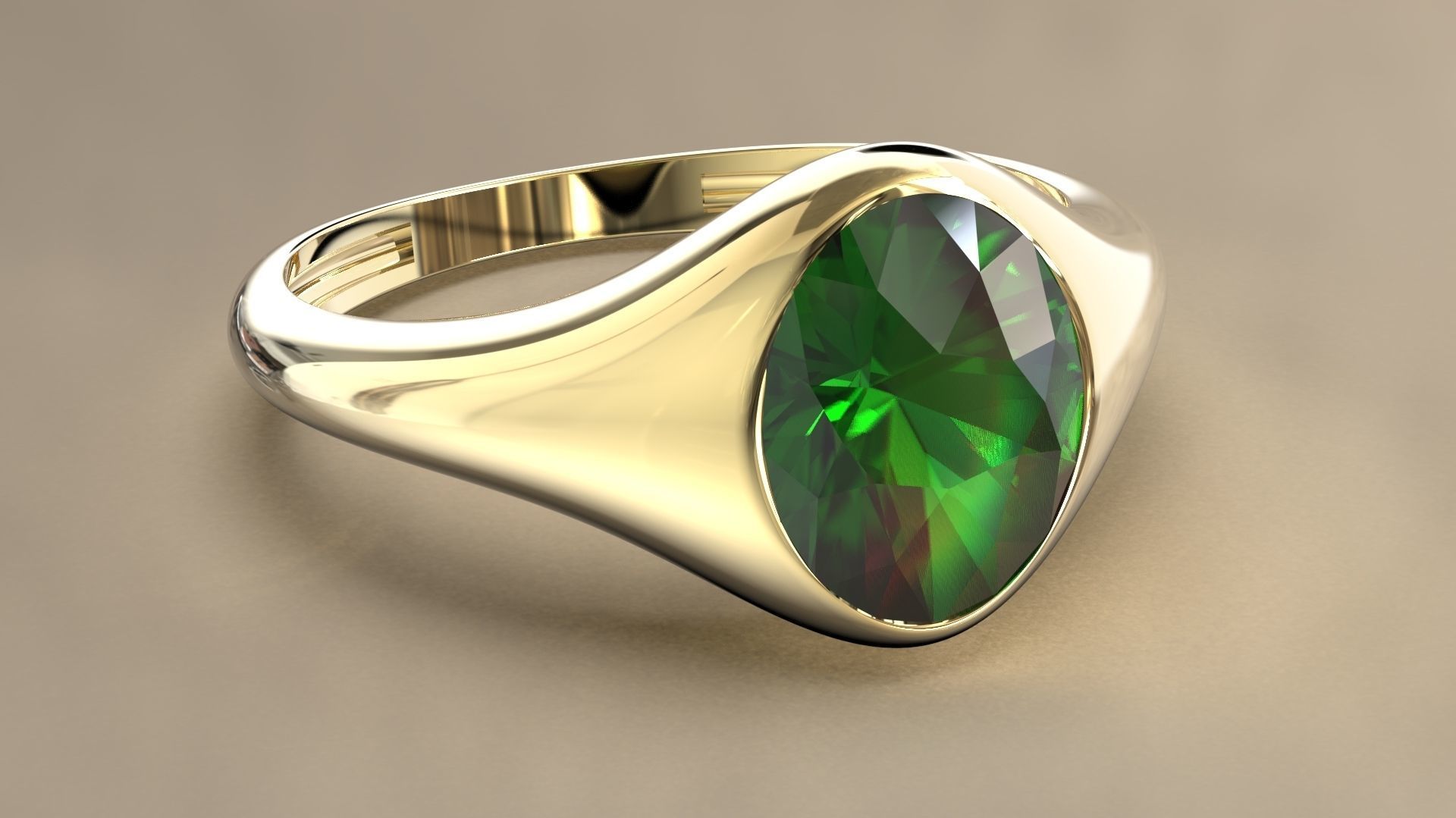 Simple signet ring 3D model 3D printable | CGTrader