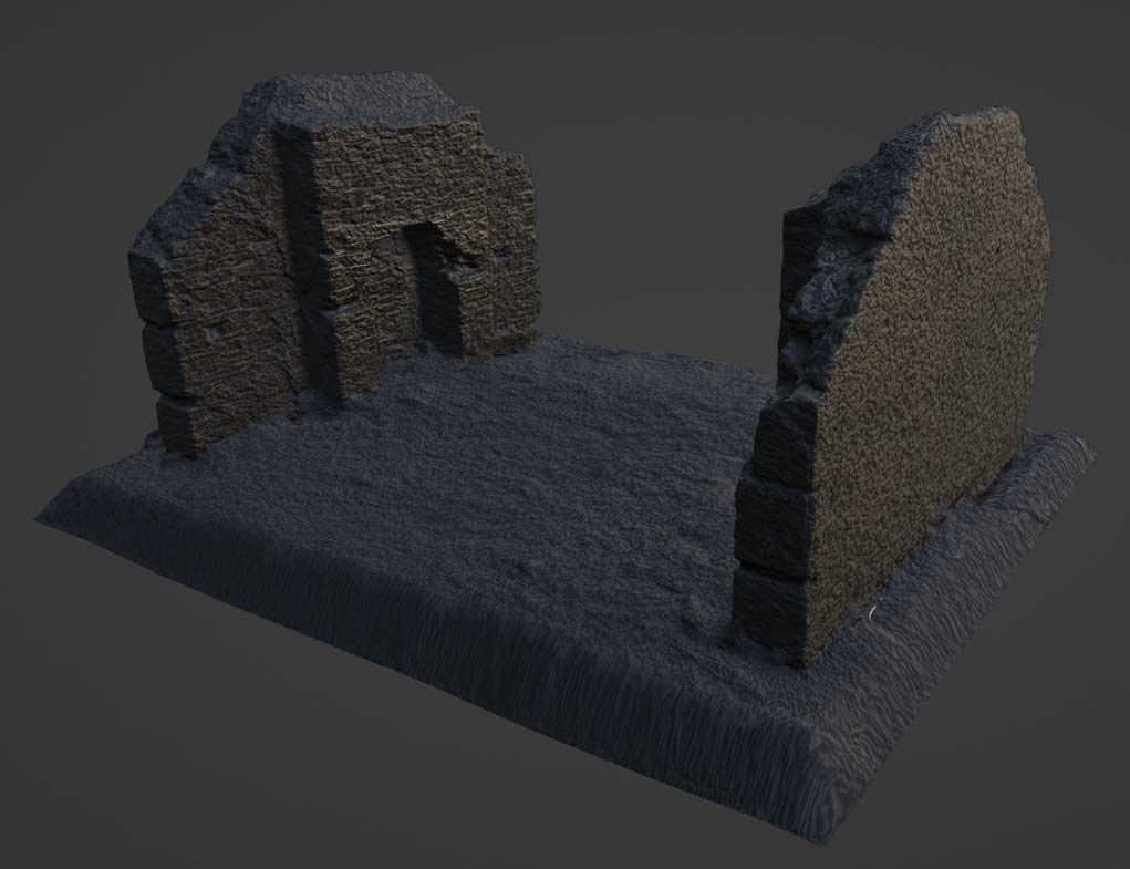 3D model Ruin of Old Stone Building - Game-Ready Photoscan VR / AR ...