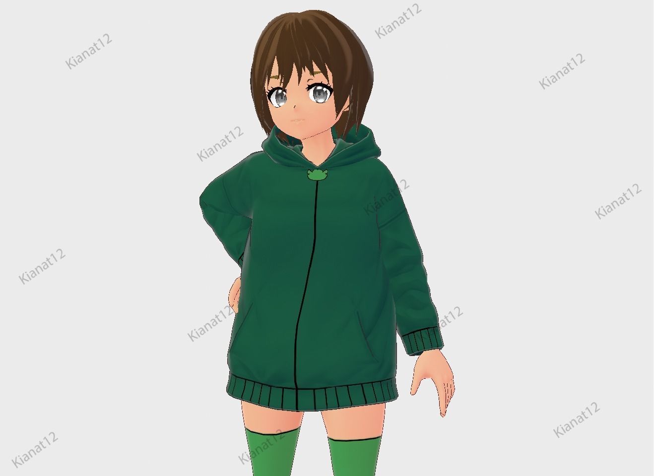 3D model 3d anime girl for vrchat and for gaming VR / AR / low-poly ...