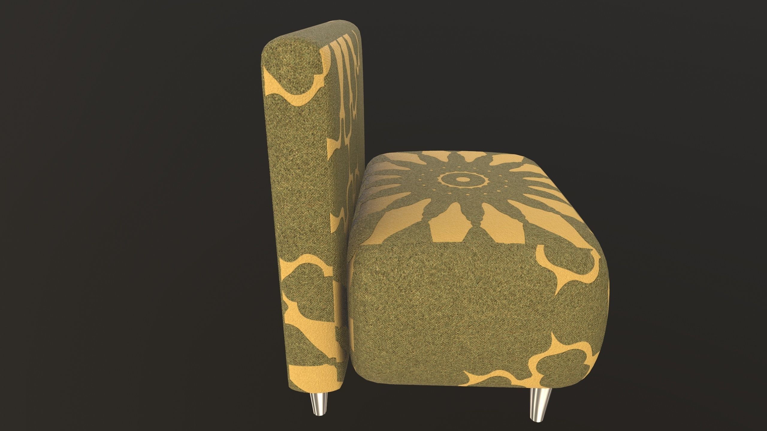 3D model Stylish Fabric Single Sofa AR VR PBR VR / AR / low-poly | CGTrader