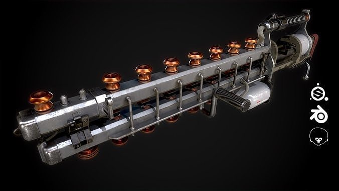 3D model Game Ready Railgun From Atomic heart VR / AR / low-poly | CGTrader