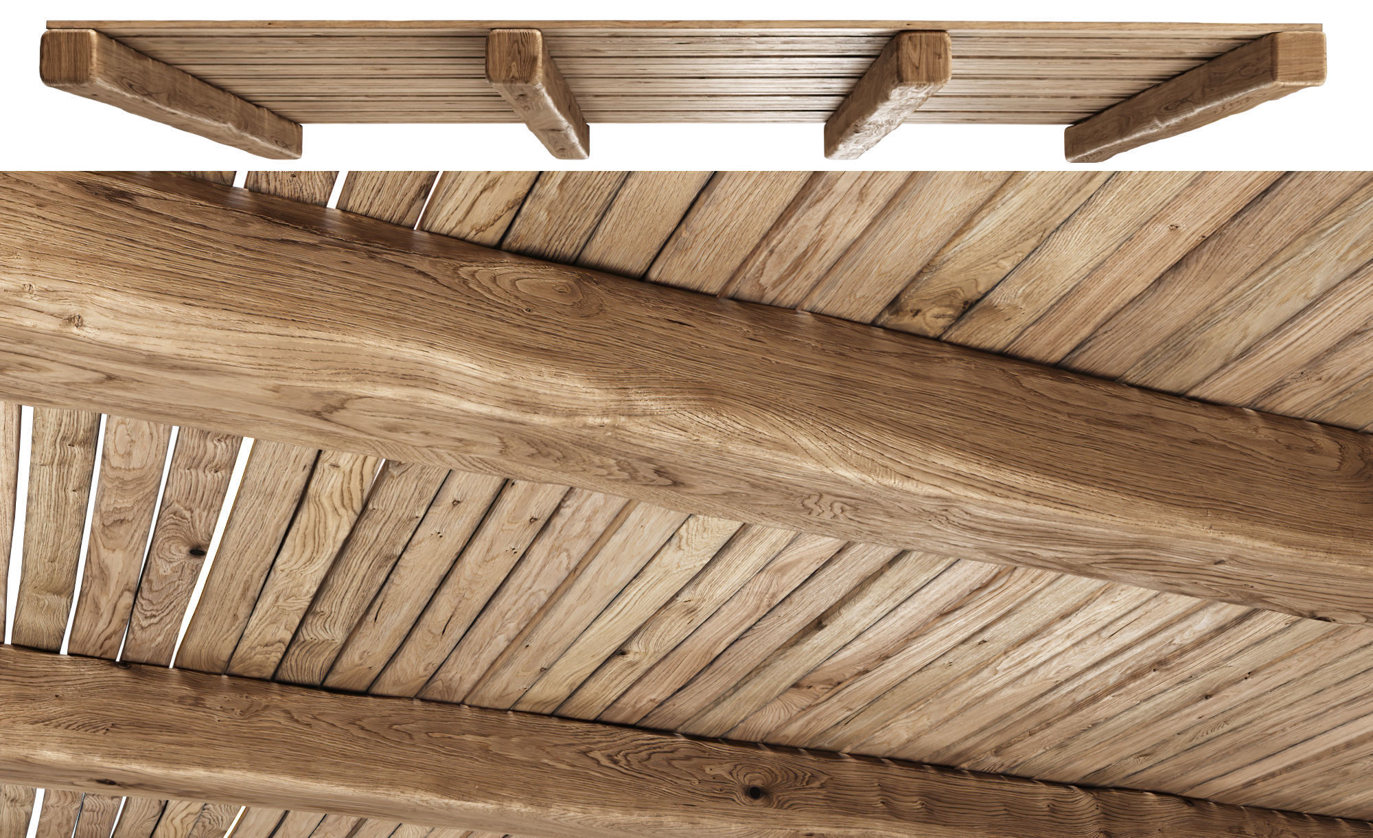 Wooden Ceiling V4 3D model | CGTrader