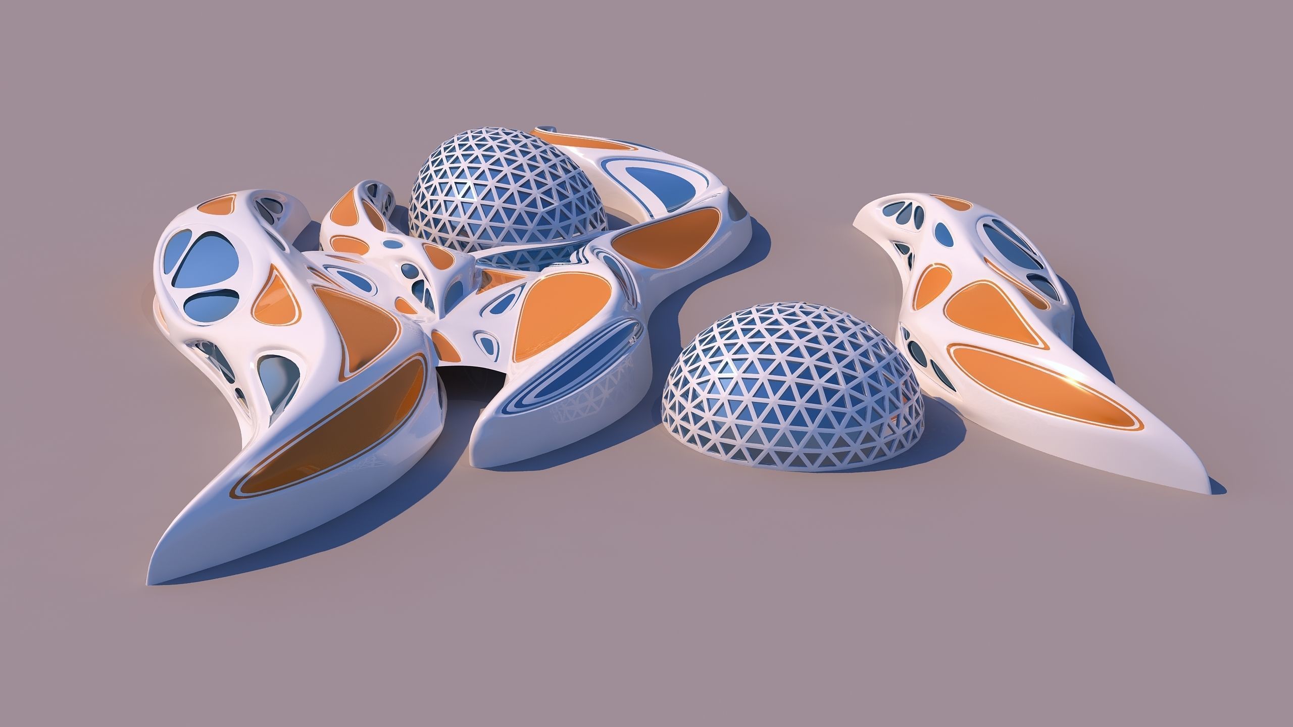 0090 - Organic Building 3D model | CGTrader