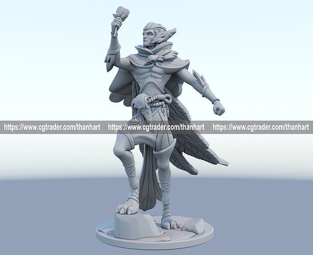 rakan League of Legends 3D print model 3D model 3D printable | CGTrader