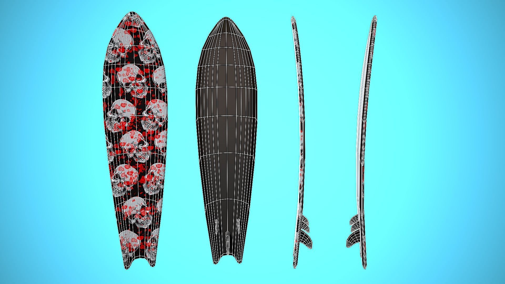 3D model SURF BOARD 15 CARTOON STYLIZED VR / AR / low-poly | CGTrader