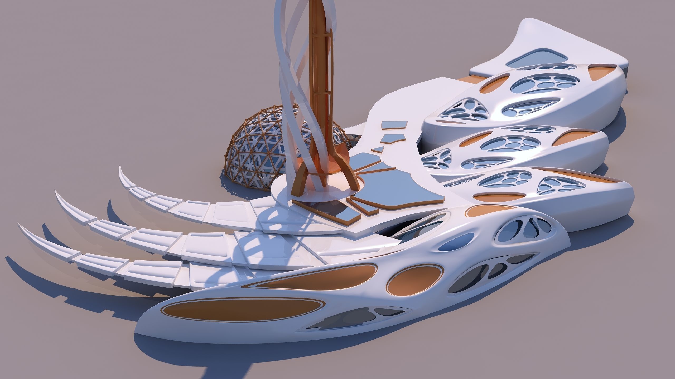 0093 - Organic Building 3D model | CGTrader