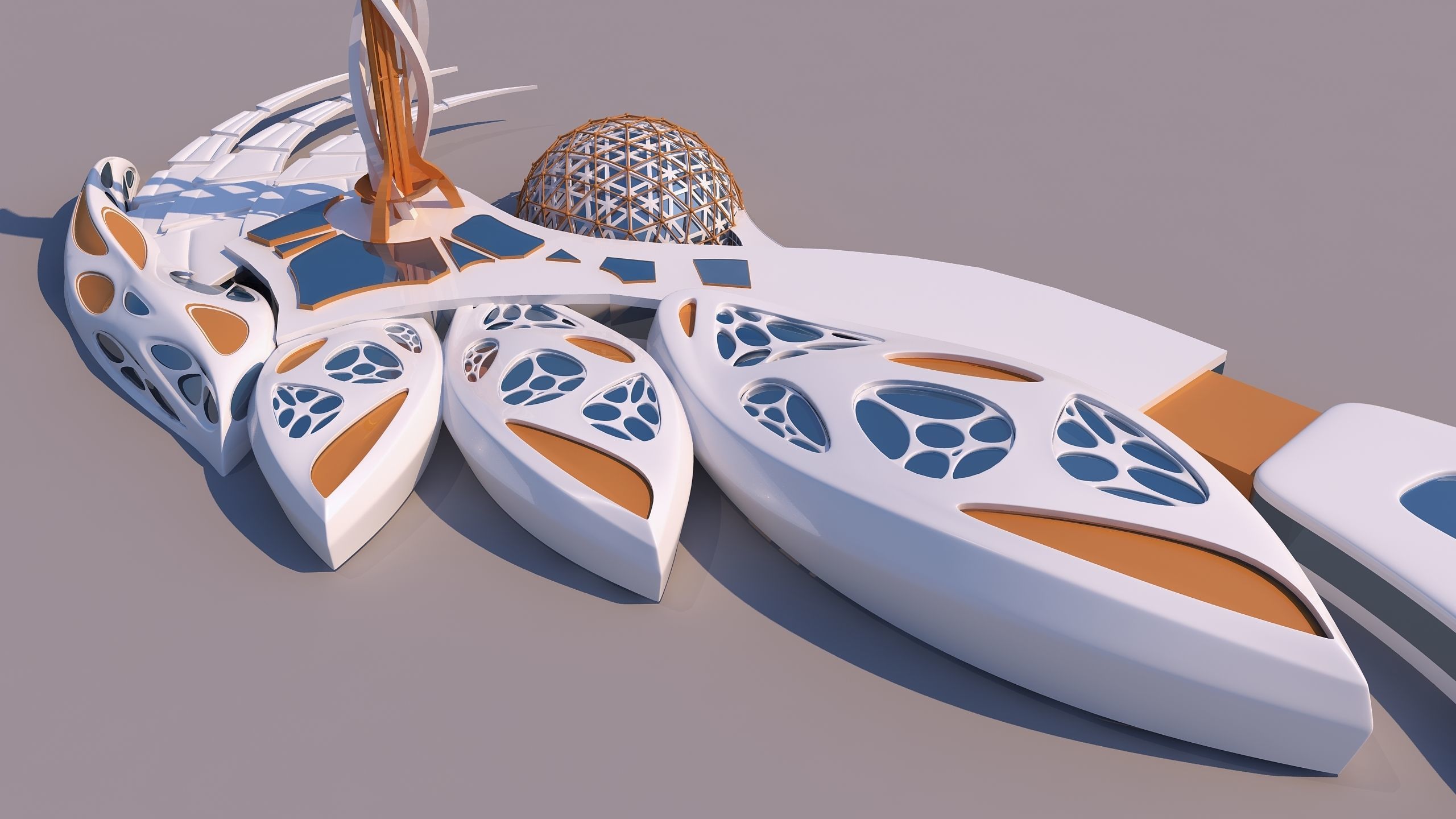 0093 - Organic Building 3D model | CGTrader