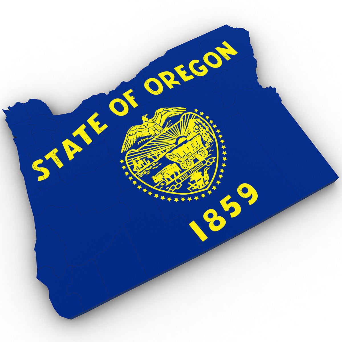 Oregon Political Map 3D model | CGTrader
