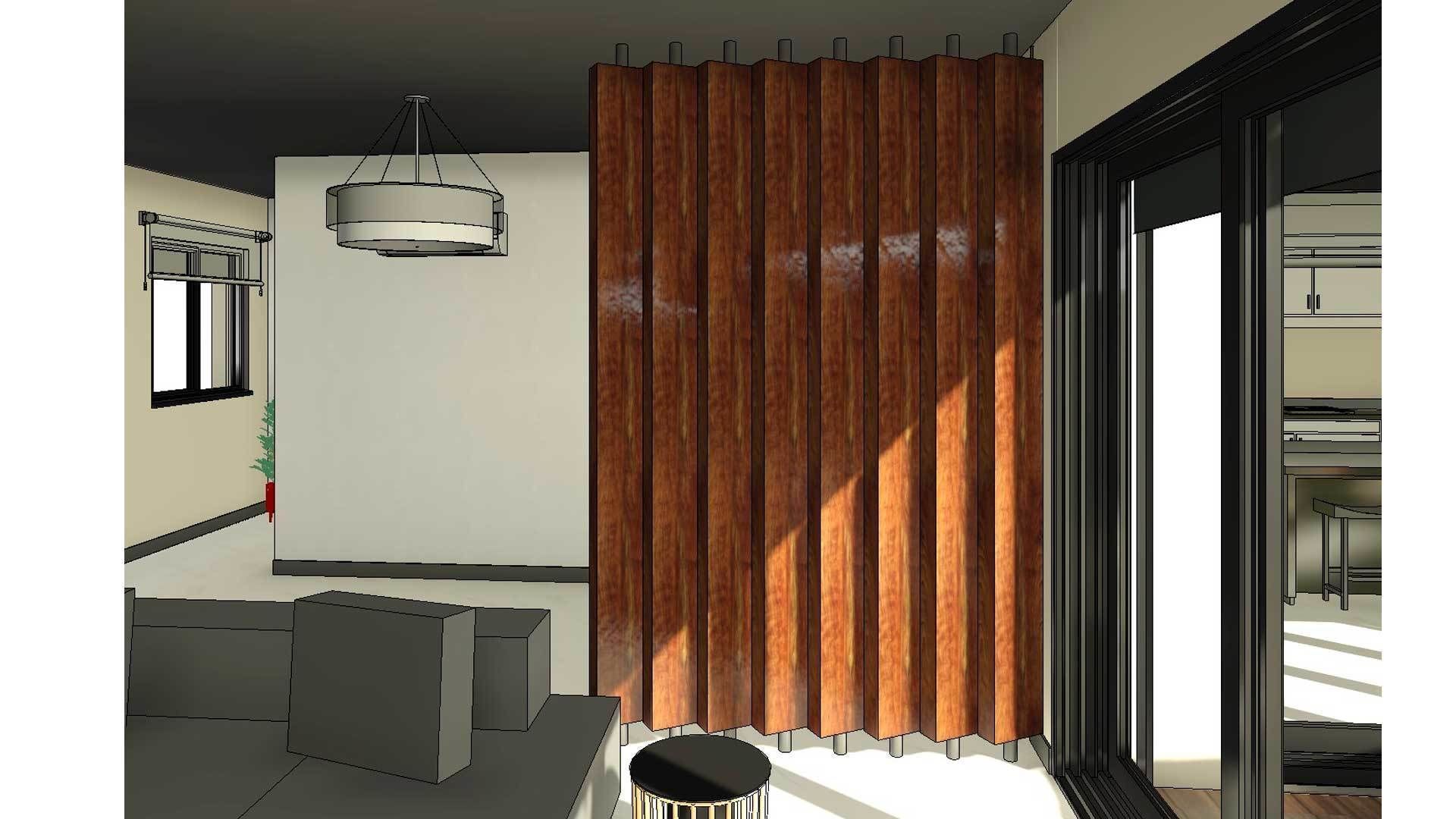Wooden Column Decor Screens Room Divider 3D model | CGTrader