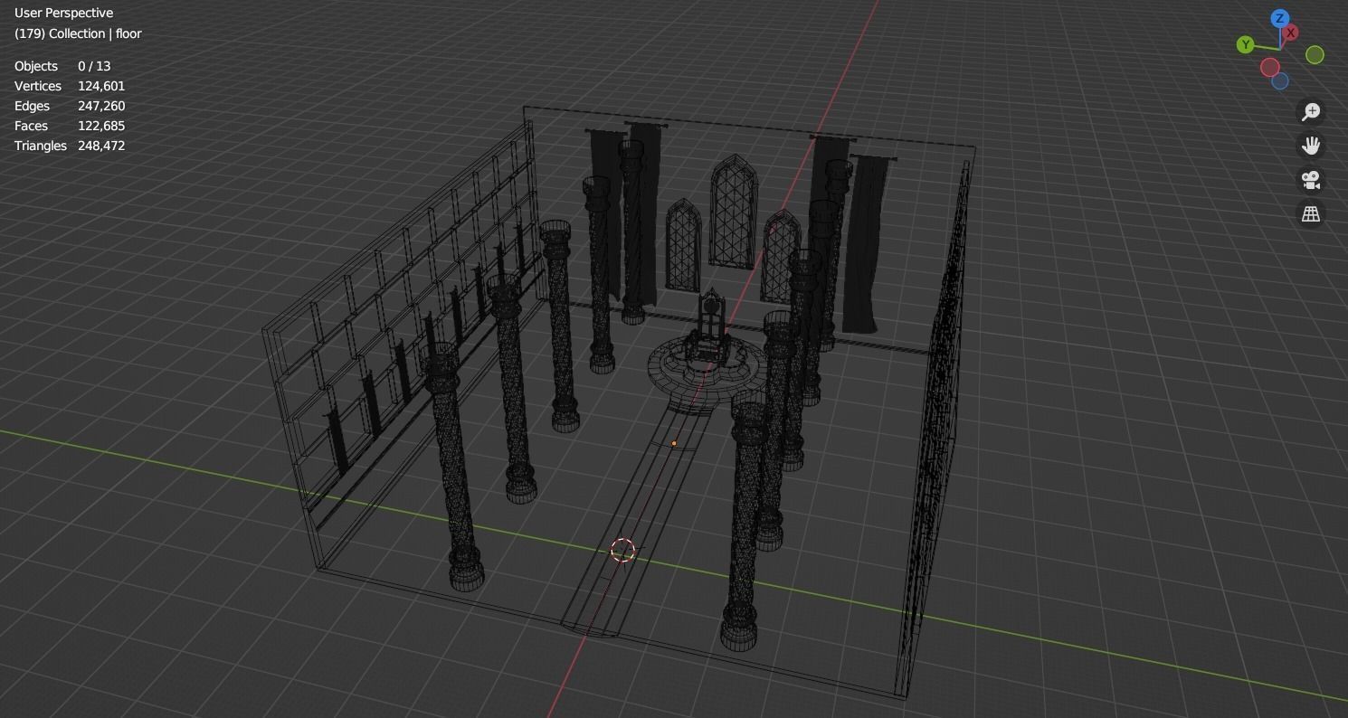 3D model Medieval Throne Room 3D model low poly Blender VR / AR / low-poly | CGTrader