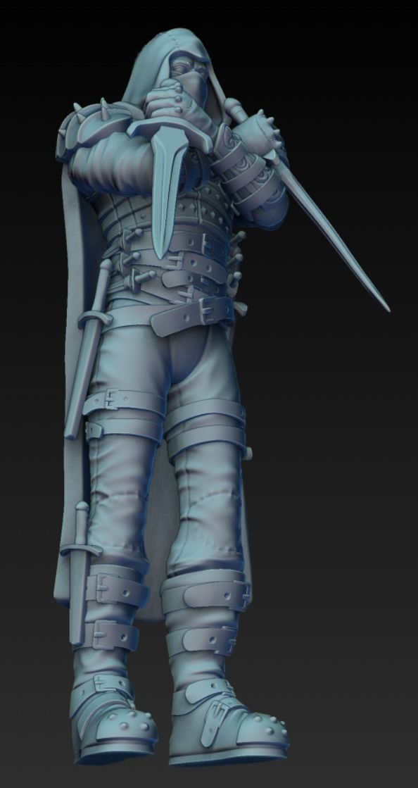 Rogue Miniature 3D model 3D printable | CGTrader