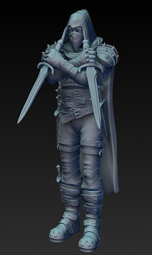 Rogue Miniature 3D model 3D printable | CGTrader