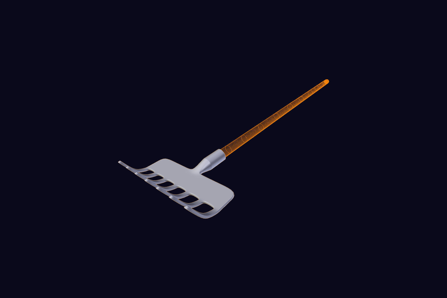 Garden Rake 3D model | CGTrader