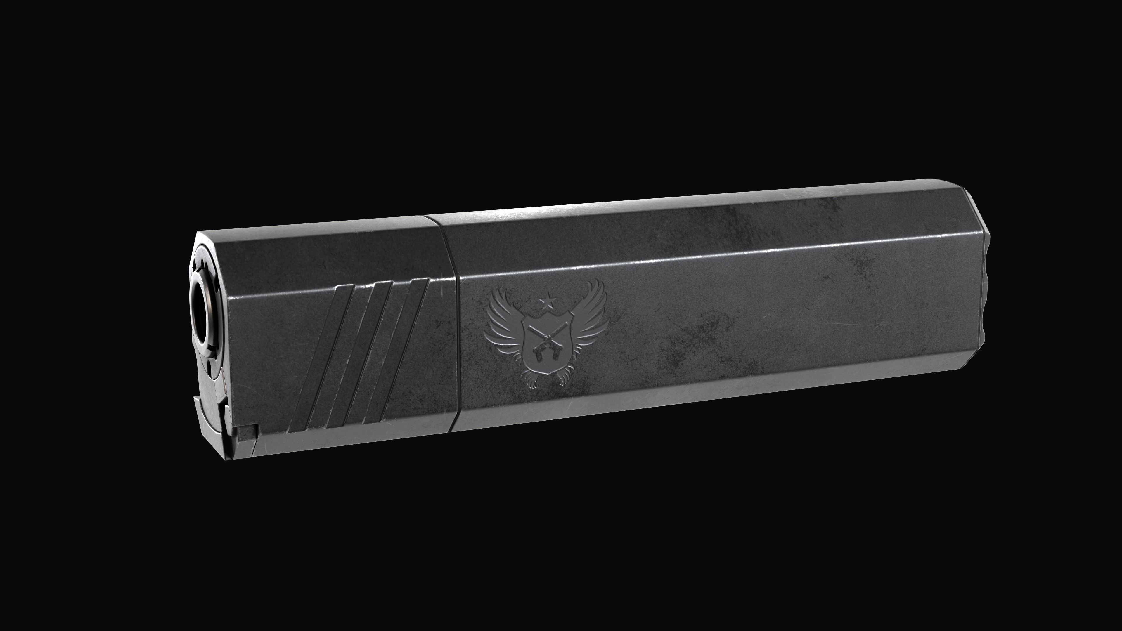 3D model SilencerCo Osprey 9 9x19mm suppressor VR / AR / low-poly ...