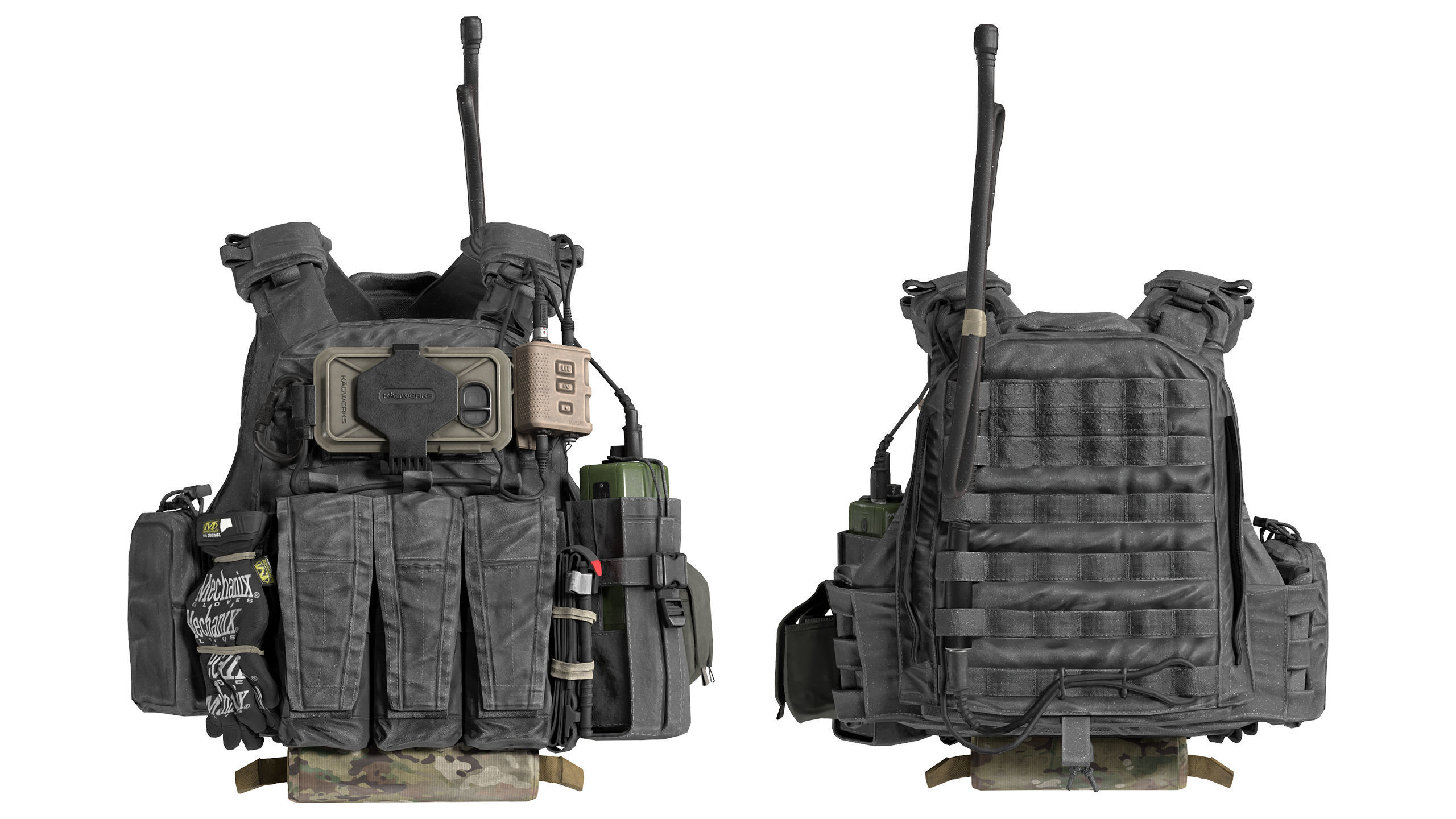 3D Model Collection AVS PLATE CARRIER BUNDLE VR / AR / low-poly | CGTrader
