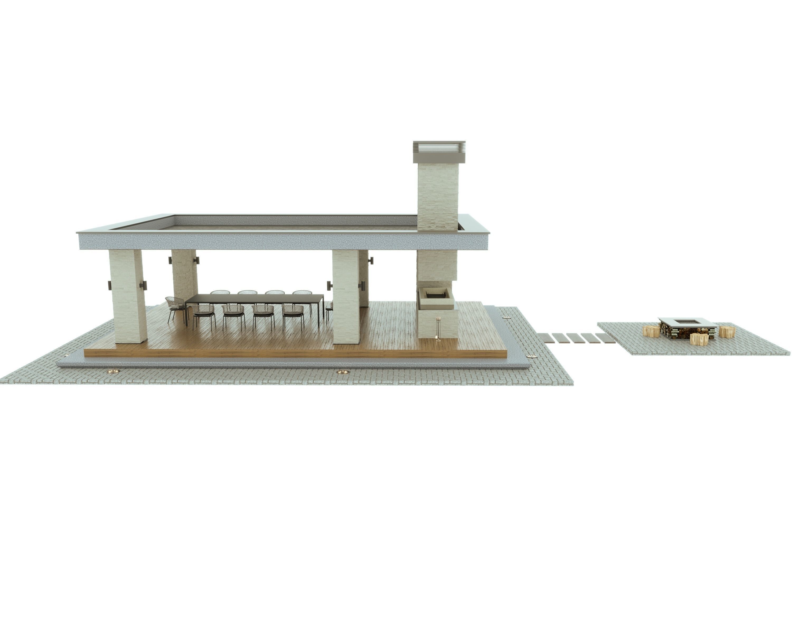 MODERN REST ZONE 3D model | CGTrader