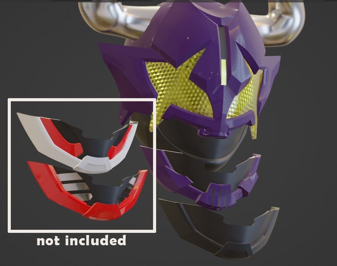 Kamen Rider Buffa 3D printable cosplay helmet 3D model 3D printable ...