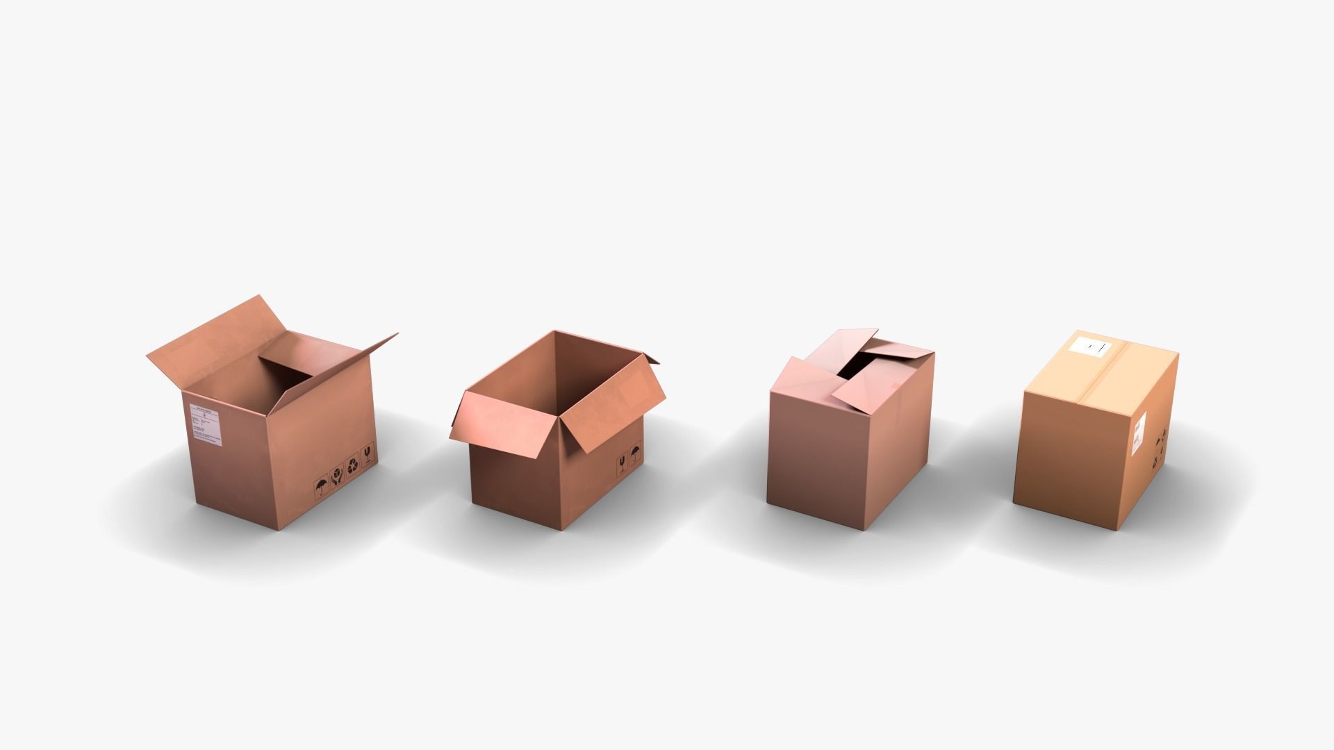 3D model Storage Boxes Set VR / AR / low-poly | CGTrader