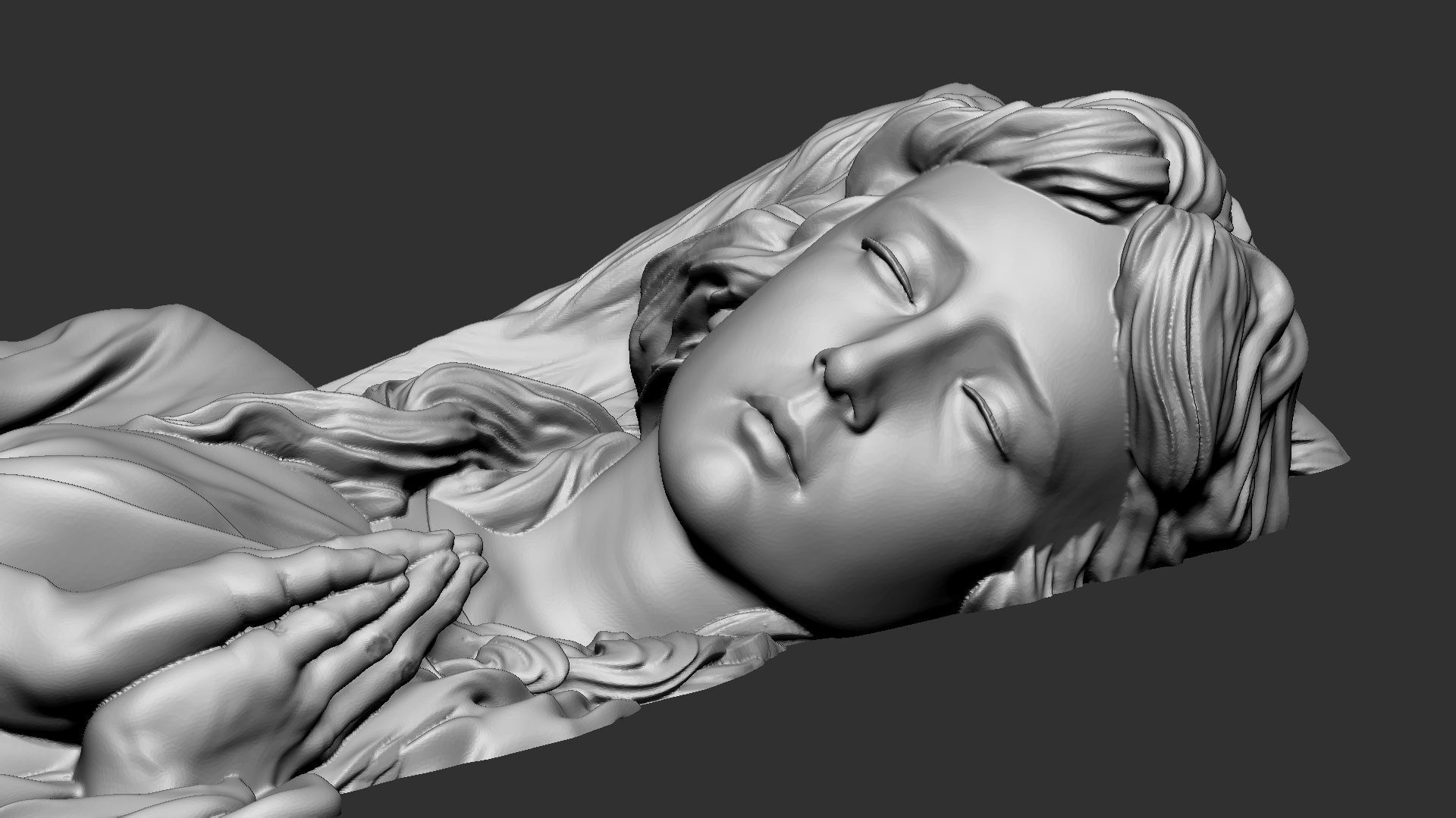 Angel Bas-Relief 1 3D model 3D printable | CGTrader