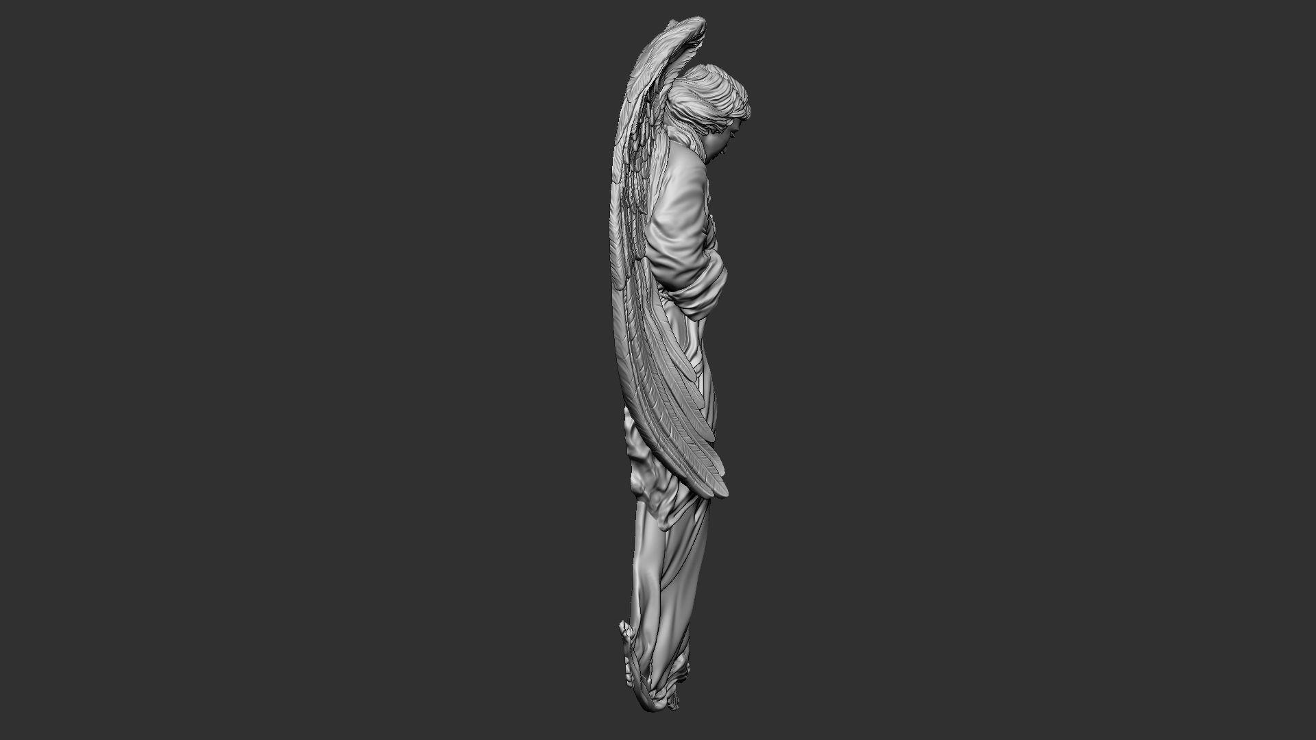 Angel Bas-Relief 1 3D model 3D printable | CGTrader
