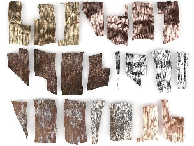Sheets of old metal 3D model | CGTrader