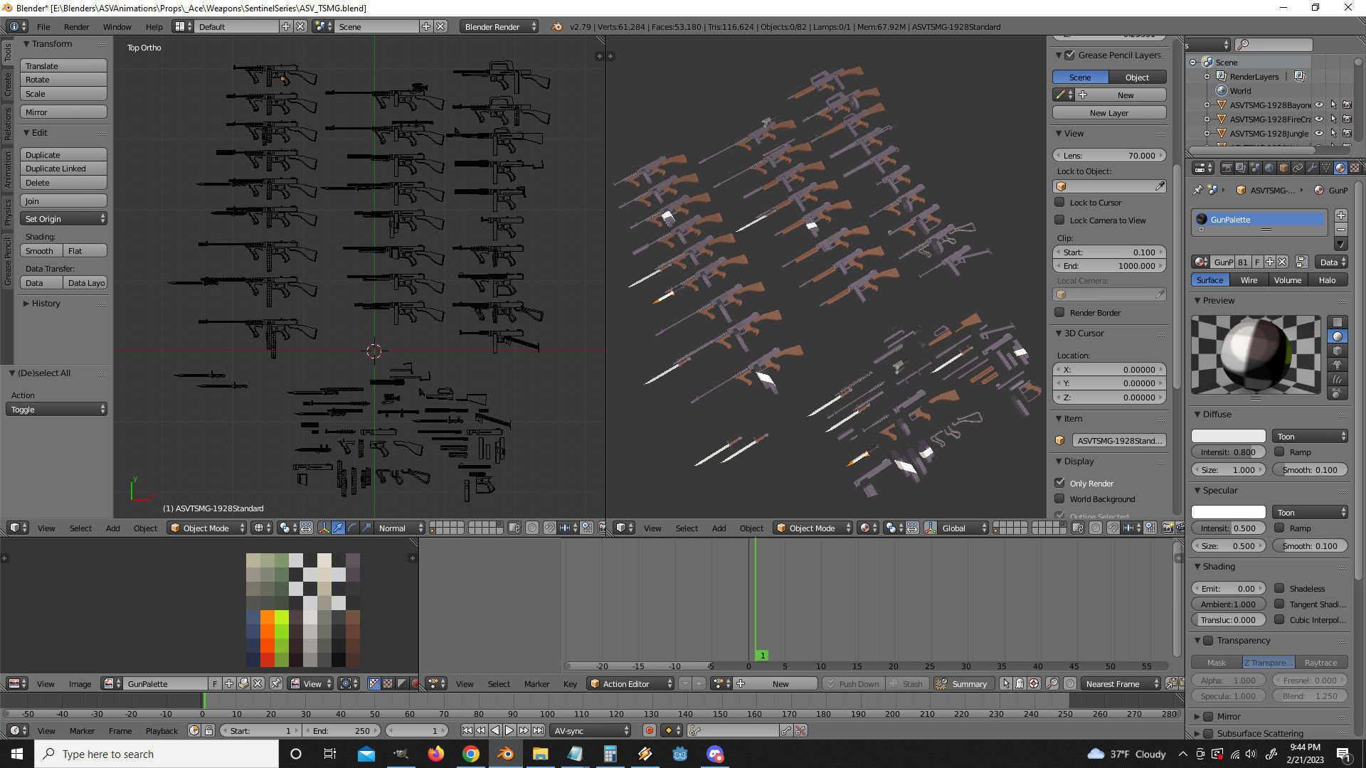 3D model Sentinel Series Thompson SMG VR / AR / low-poly | CGTrader