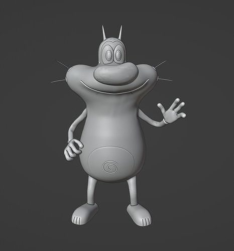 Oggy 3D pint model 3D model 3D printable | CGTrader