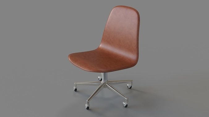 Kids Class Act Brown And Silver Desk Chair 3D model | CGTrader