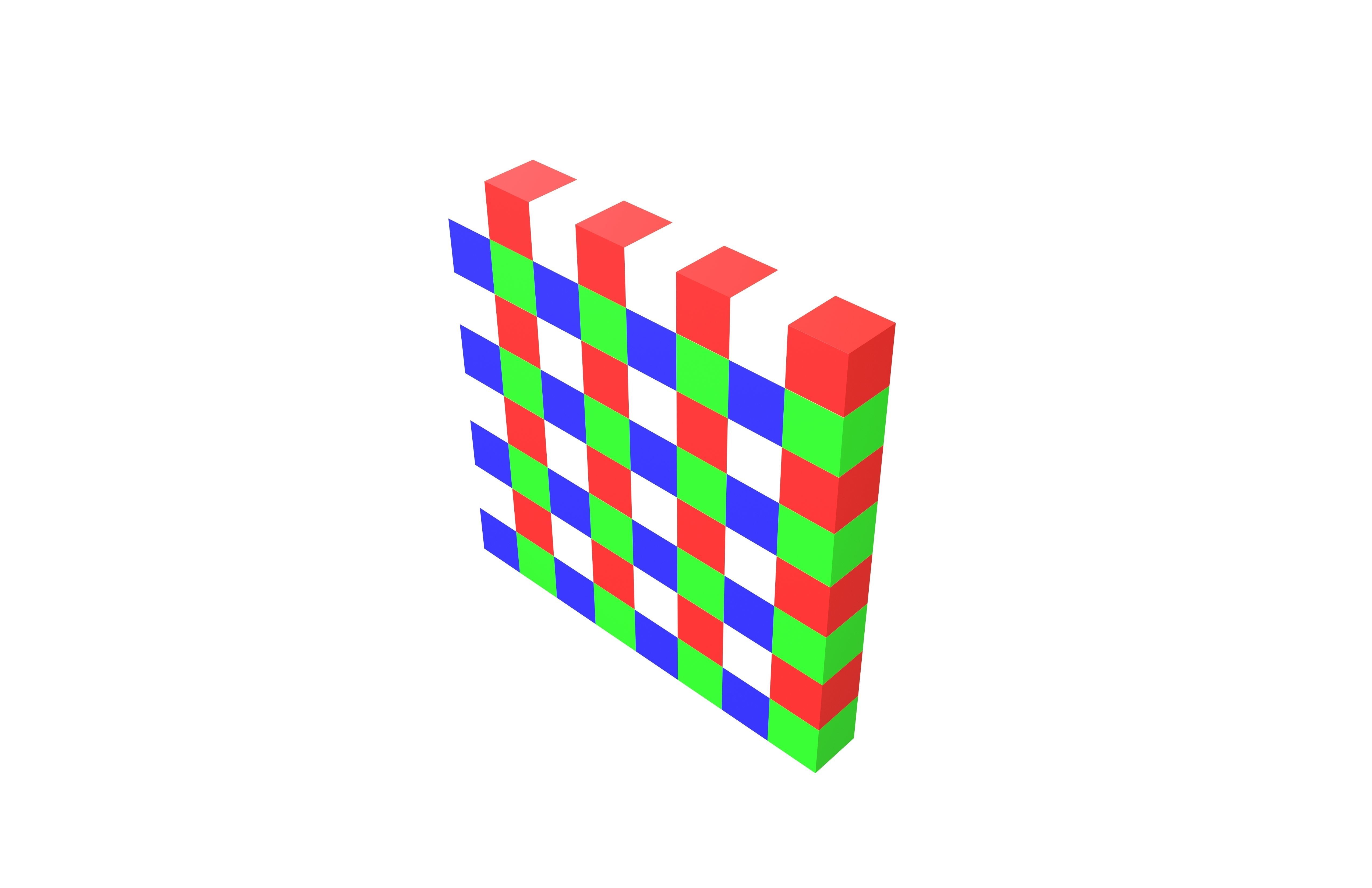 3D model RGBW Bayer Filter Array v1 001 VR / AR / low-poly | CGTrader