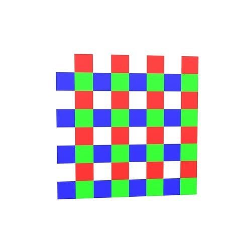 3D model RGBW Bayer Filter Array v1 001 VR / AR / low-poly | CGTrader