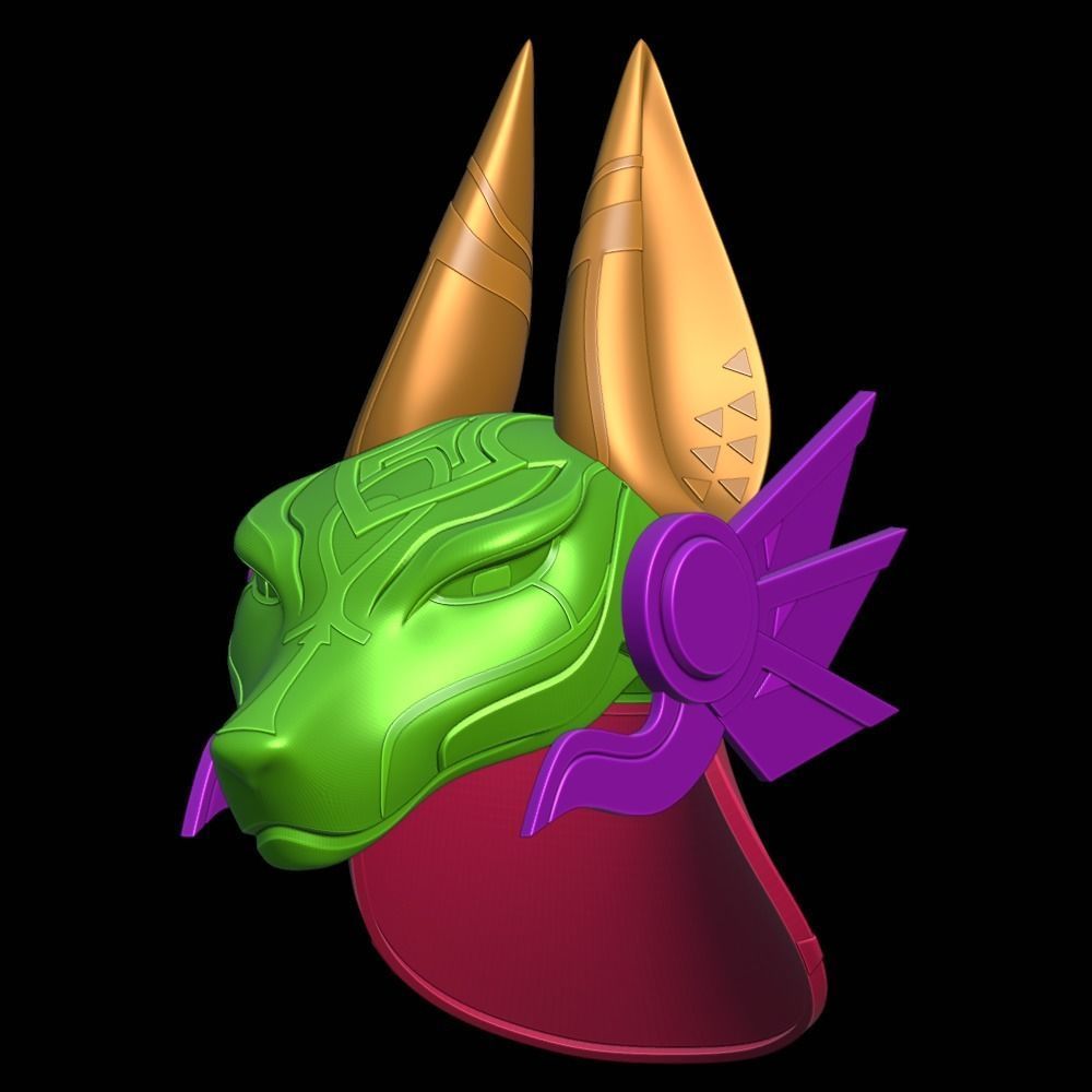 Cyno Ancient Mask 3D model 3D printable | CGTrader