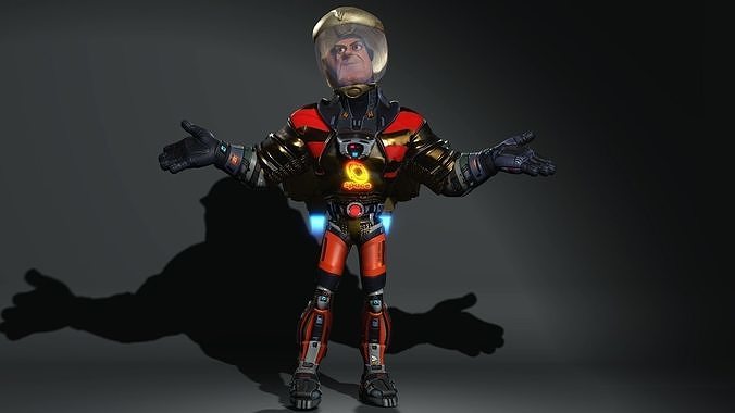 Space Hero High quality character full Rigged and Animated 3D model ...