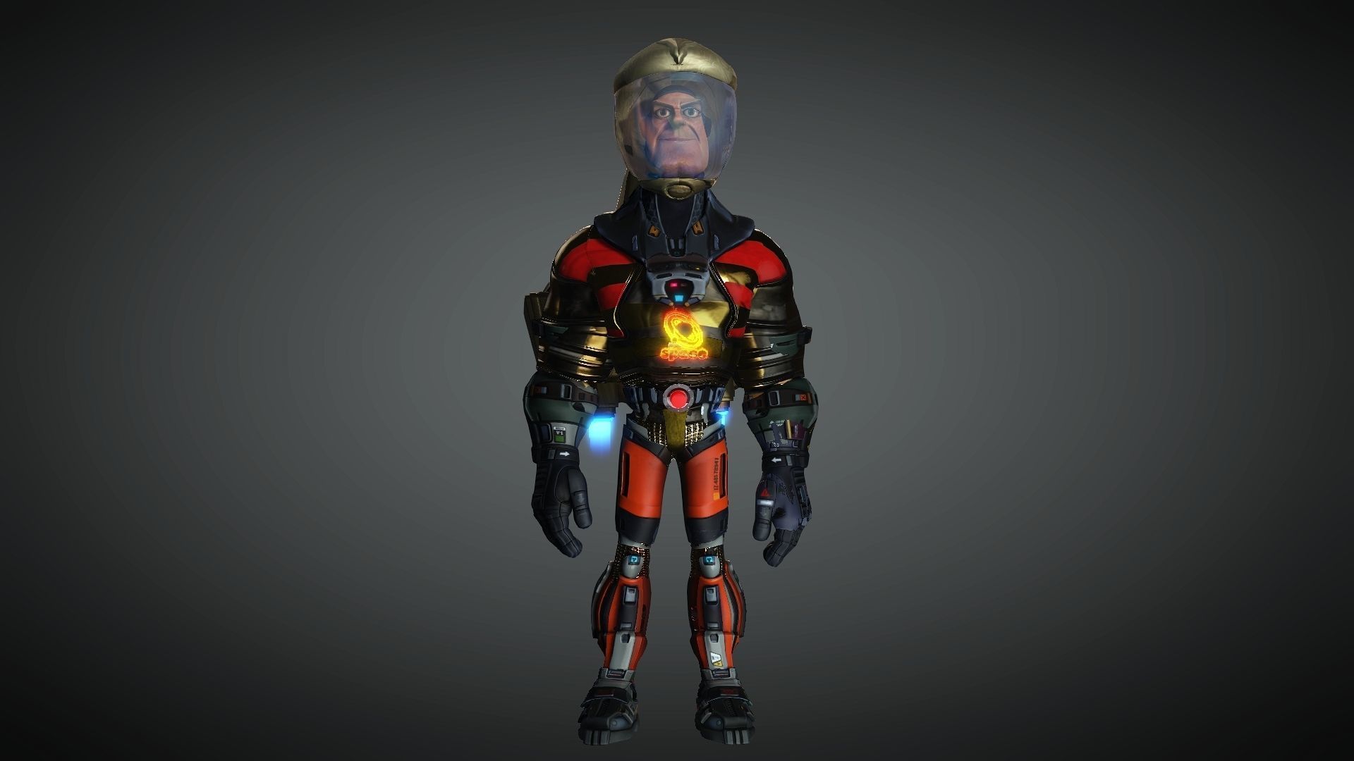 Space Hero High quality character full Rigged and Animated 3D model ...