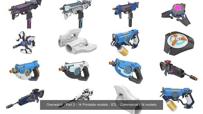 Overwatch - Part 2 - 14 Printable models - STL - Commercial 3D Model ...