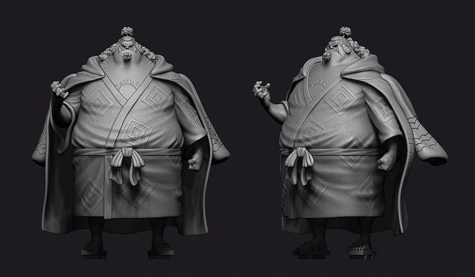 Jimbei one piece figure 3D model 3D printable | CGTrader