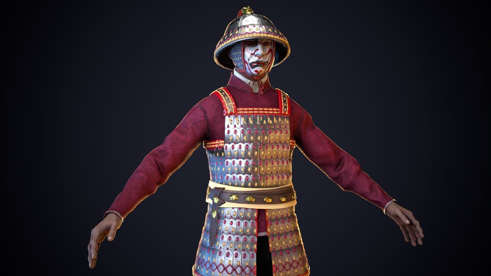 3D model Chinese heavy warrior VR / AR / low-poly | CGTrader