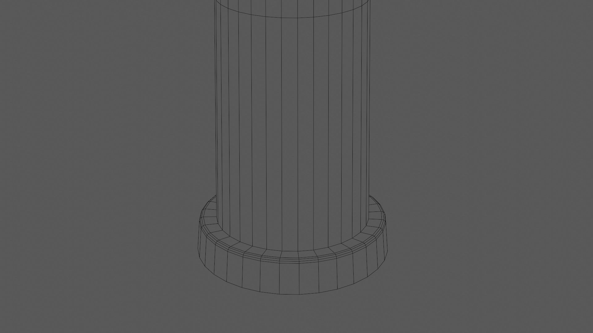 3D model Egyptian Column Palm Capital in Dark Stone VR / AR / low-poly ...