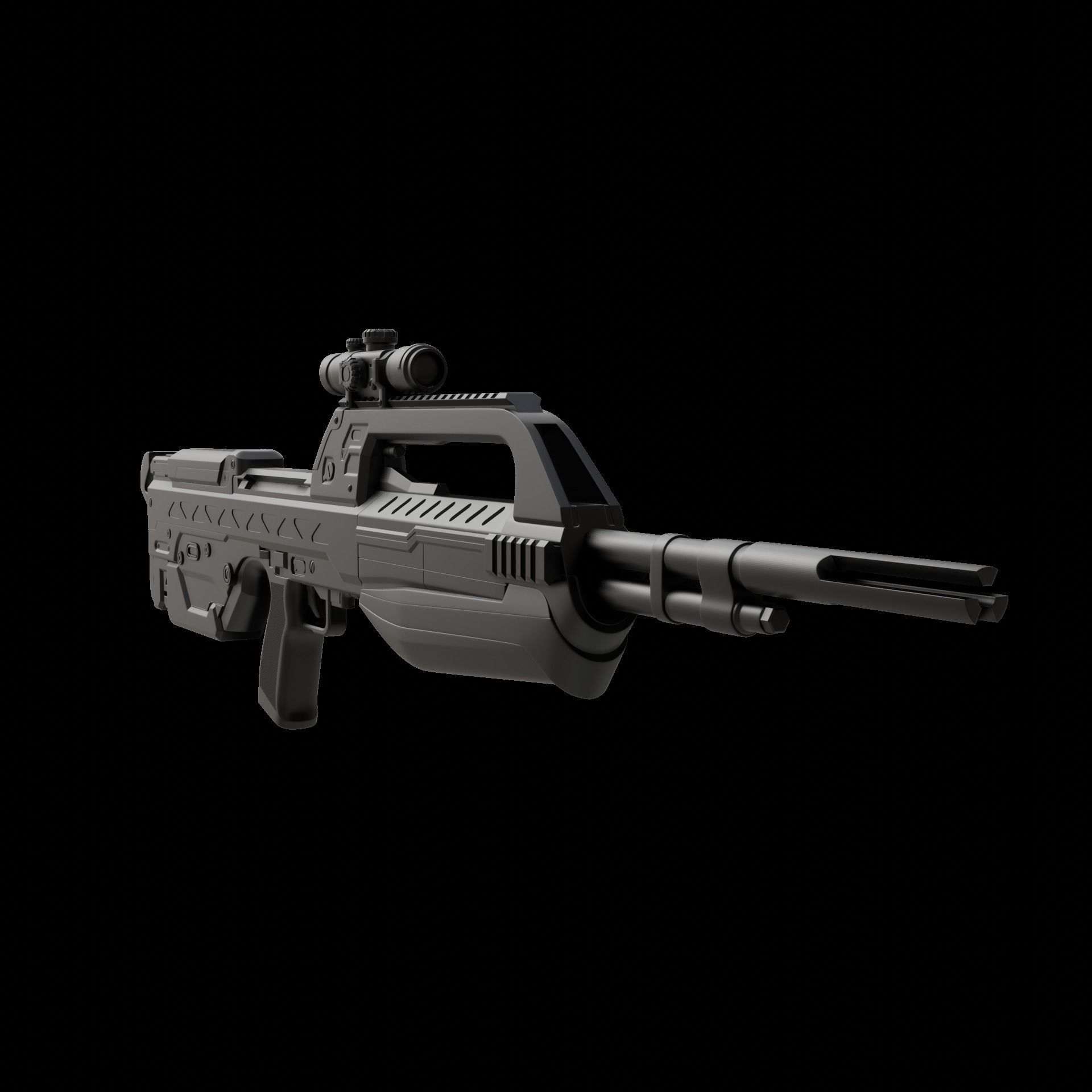 Halo BR55 battle rifle prop Halo Series Video game Halo 5 3D model 3D ...