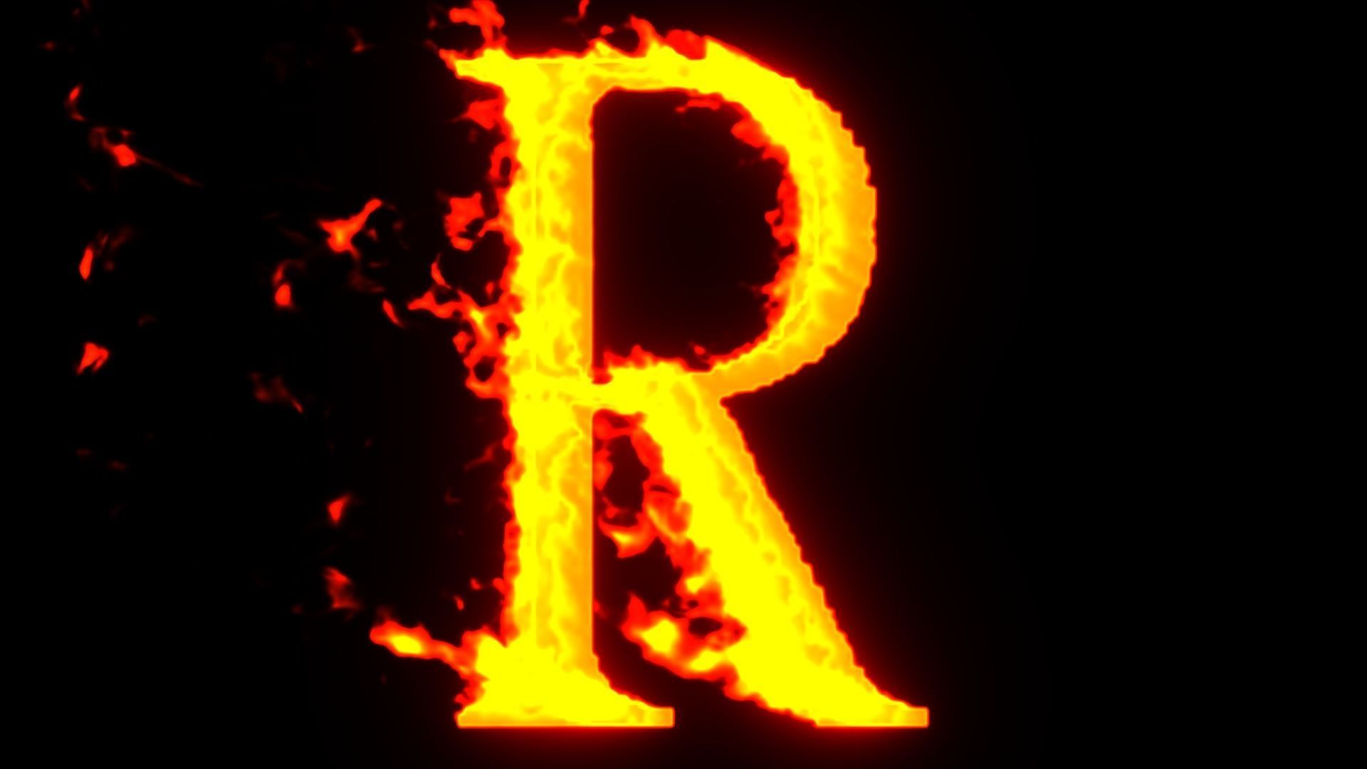 alphabet letters animated on fire 3D model animated | CGTrader