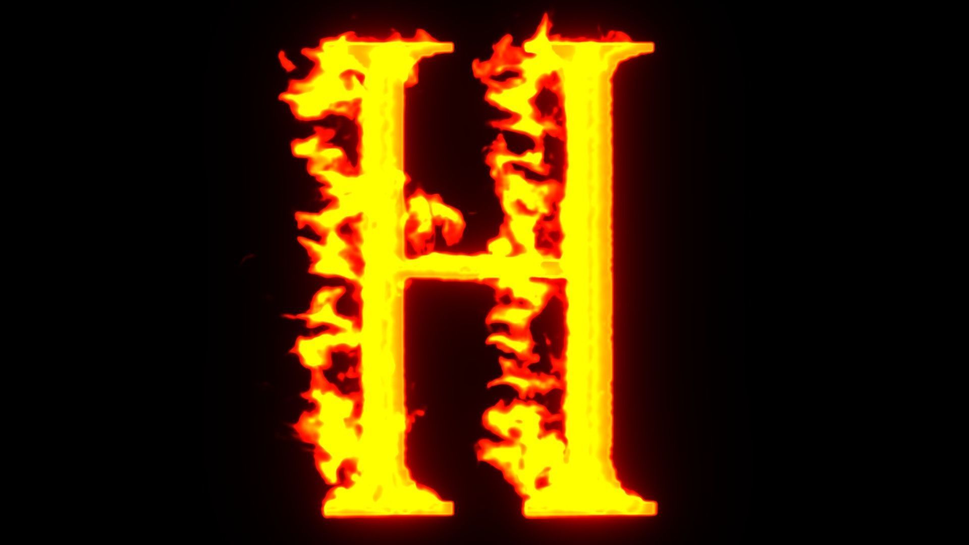 alphabet letters animated on fire 3D model animated | CGTrader