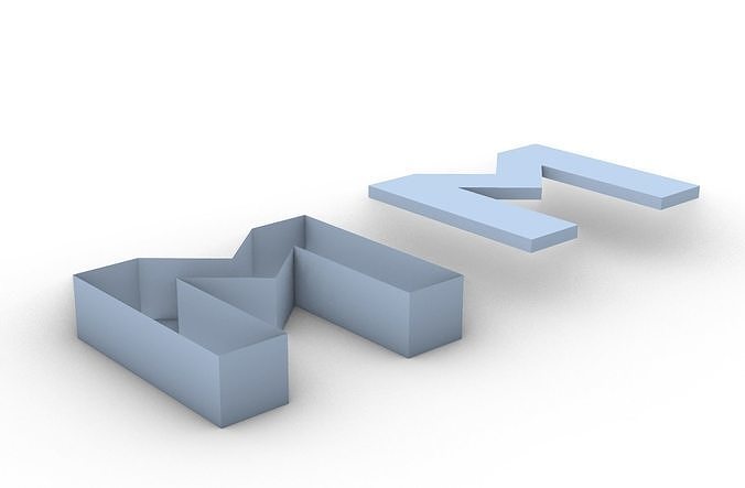 Letter M Box 3D model | CGTrader