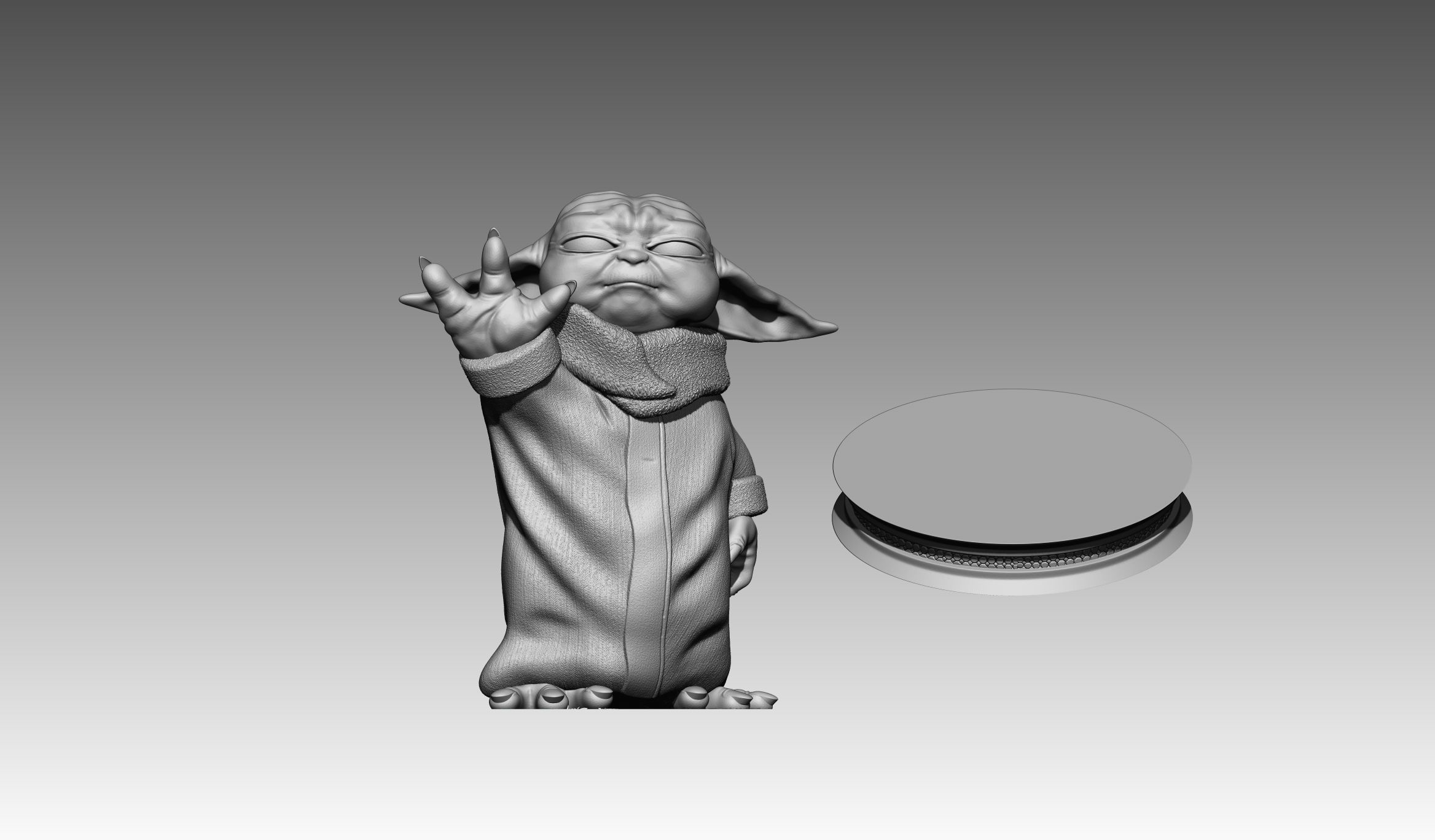 The Mandalorian - Grogu The Force 3D model 3D printable | CGTrader