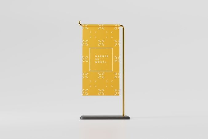 3D model Flag Banner VR / AR / low-poly | CGTrader