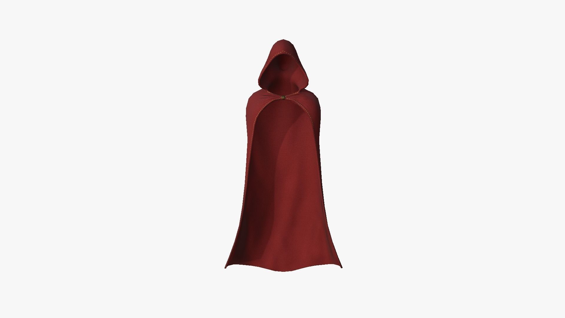 3D model Medieval Cloak A03 Full Red - Fantasy Character Design VR / AR ...