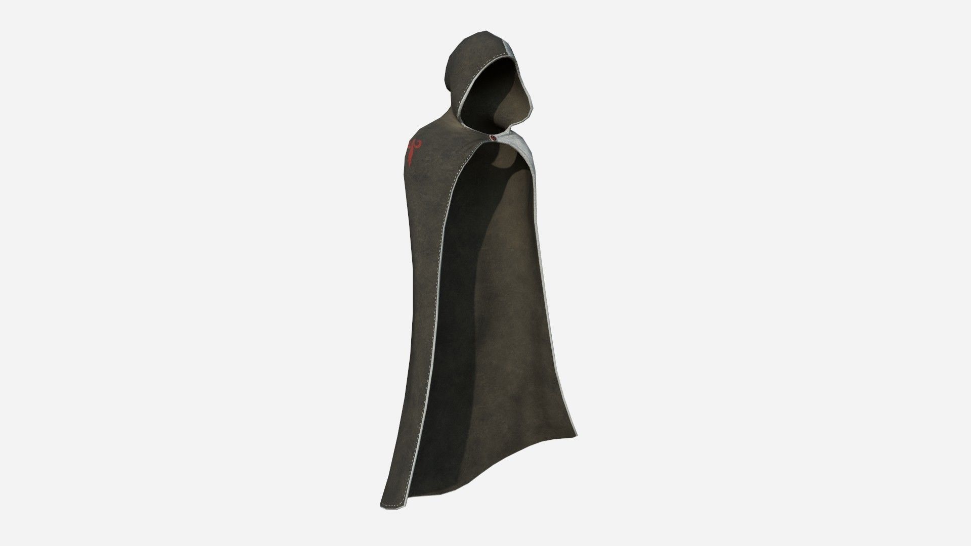 3D model Medieval Cloak A10 Black White - Fantasy Character Design VR ...