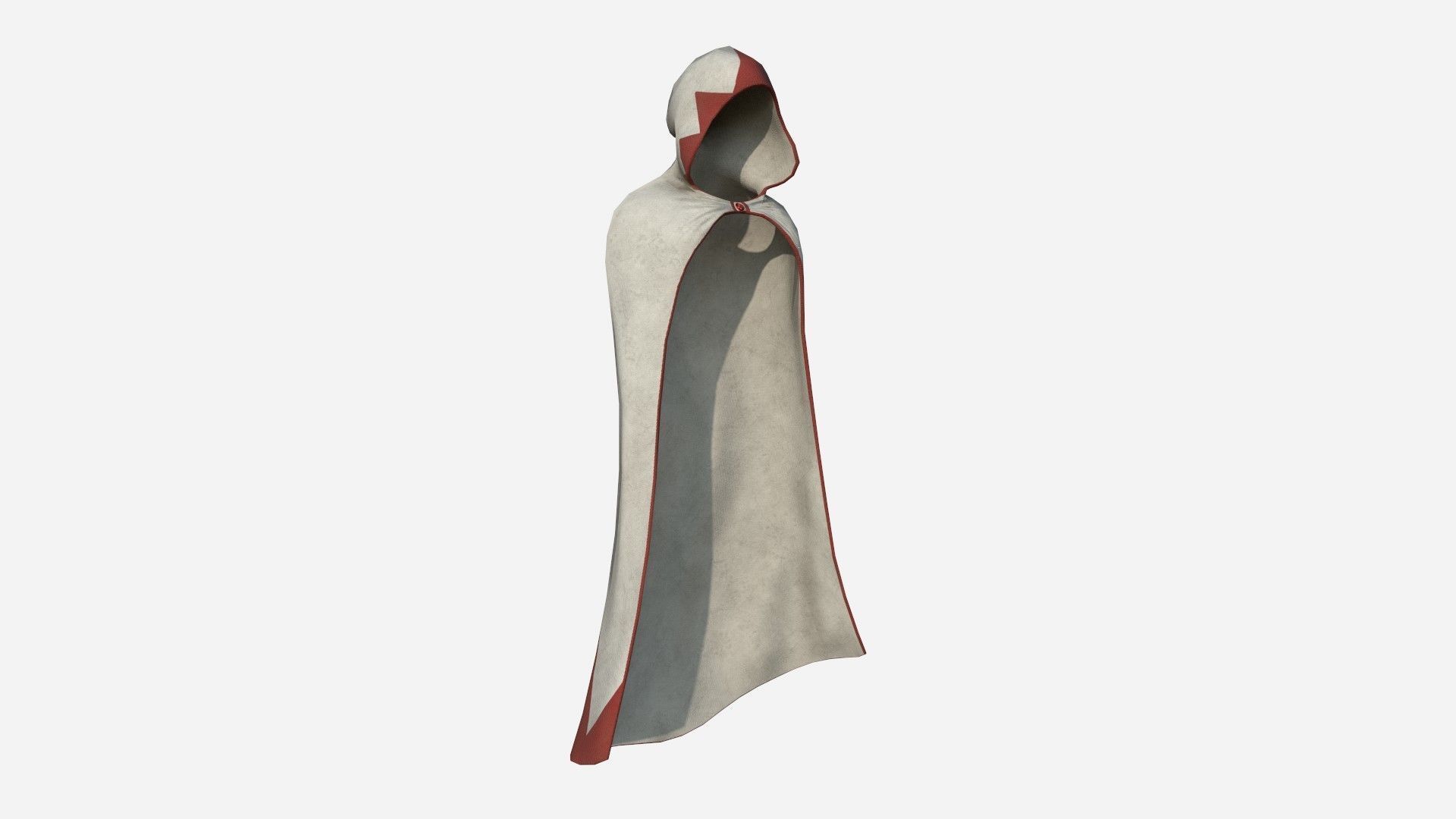 3D model Medieval Cloak A11 White Red - Fantasy Character Design VR ...